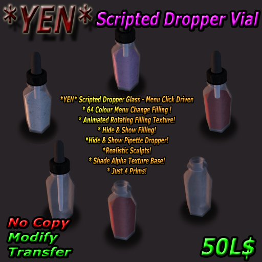 Second Life Marketplace - *YEN* Scripted Dropper Vial